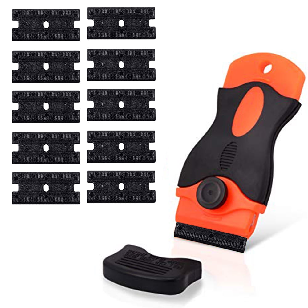 CANOPUS Plastic Razor Blade Scraper with 10 Double Edged Plastic ...