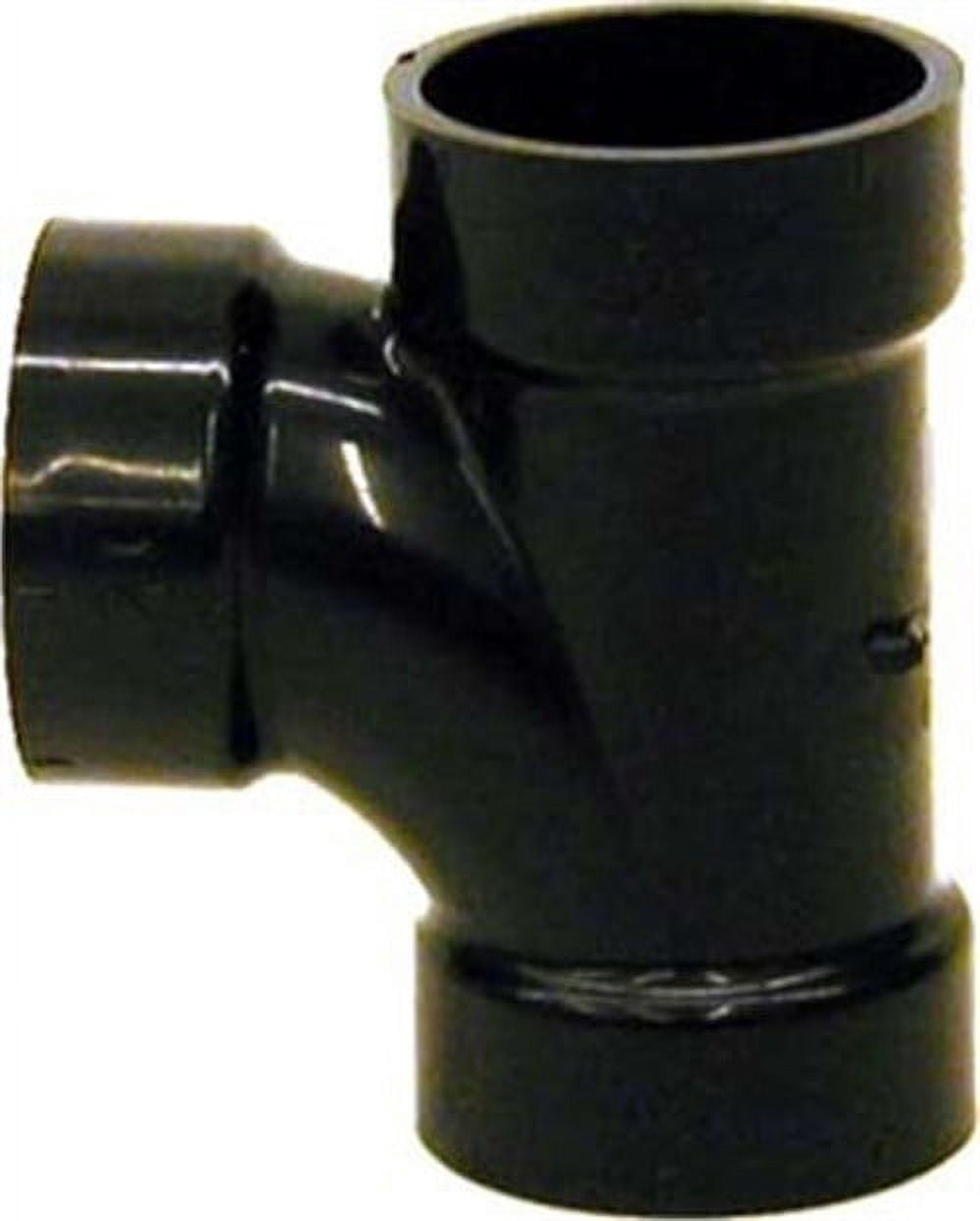 CANPLAS 102154LBC Sanitary Pipe Tee, 4 in, Hub, ABS, Black - Walmart.com