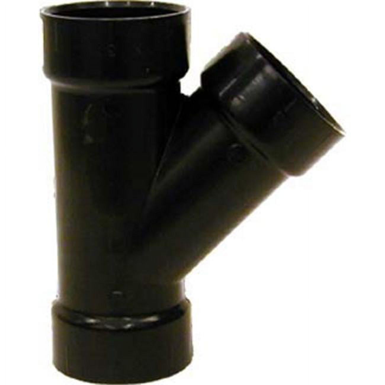 CANPLAS 102304LBC Pipe Wye, 4 in, Hub, ABS, Black - Walmart.com