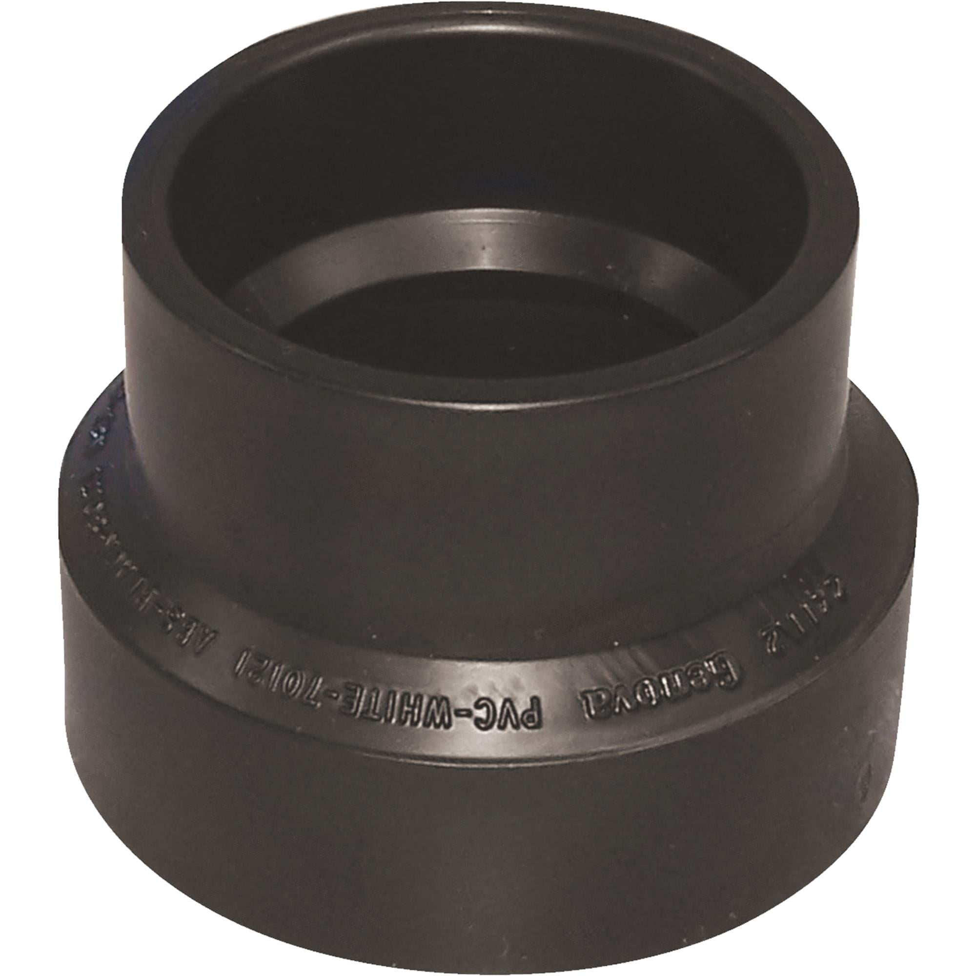 CANPLAS 103025BC Reducing Pipe Coupling, 4 x 2 in, Hub, ABS, Black, 40 ...