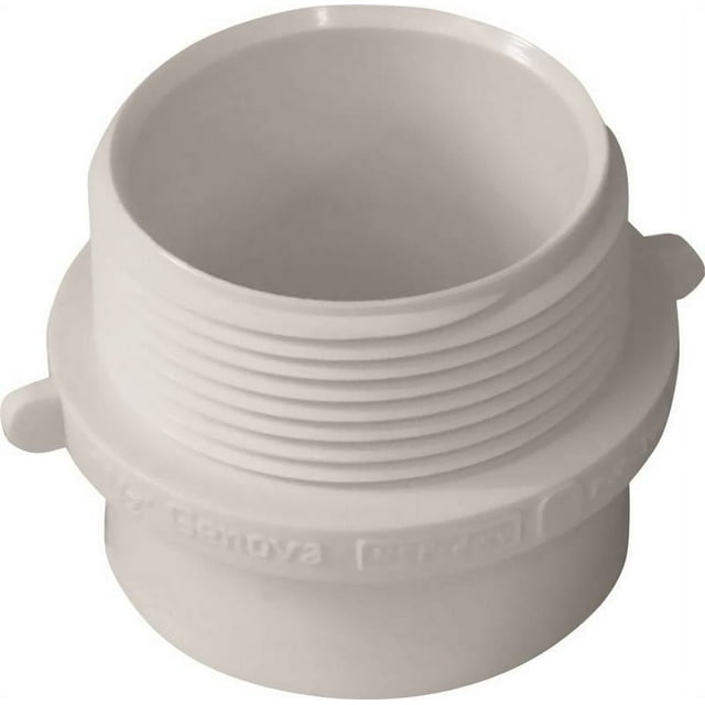 CANPLAS 192801 Pipe Adapter, 1-1/2 in, Spigot x Slip, PVC, White ...