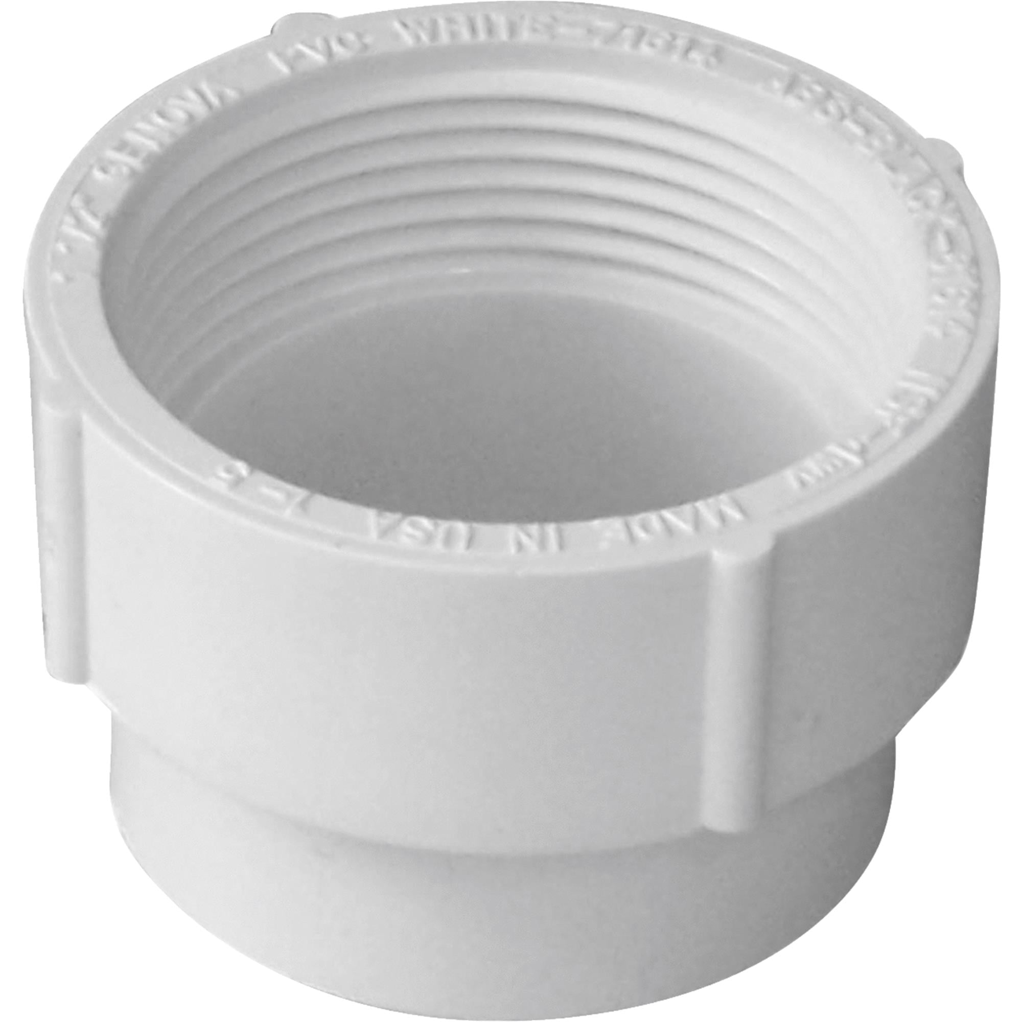 CANPLAS 193704S Cleanout Adapter, 4 in, Spigot x FNPT, PVC, White ...