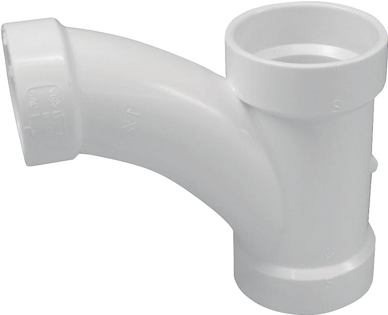CANPLAS 194337 Reducing Combination Tee Pipe Wye, 4 x 4 x 2 in, Hub ...