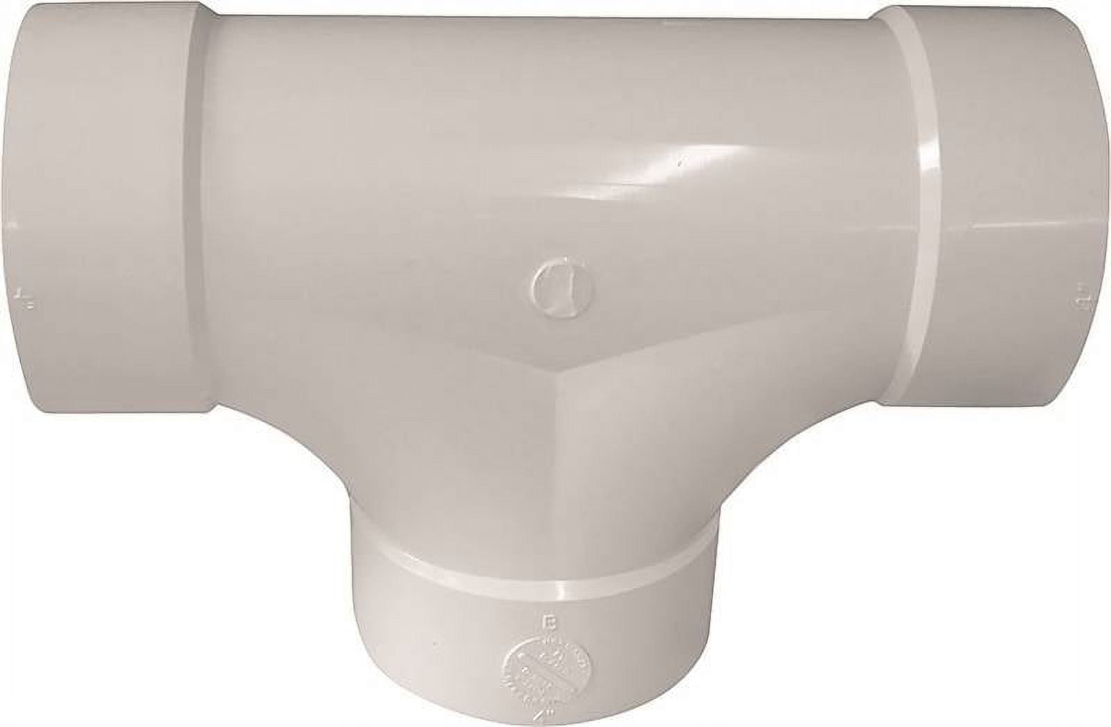 CANPLAS 414155BC Sanitary Pipe Tee, 4 in, Hub, PVC, White - Walmart.com