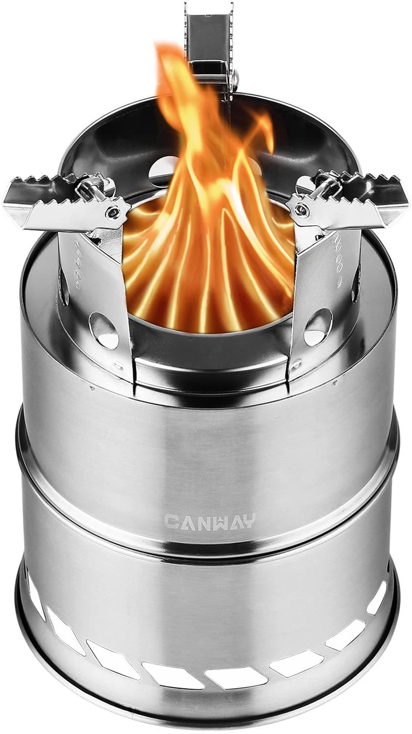 CANWAY Camping Stove, Wood Stove/Backpacking Survival Stove, Windproof ...