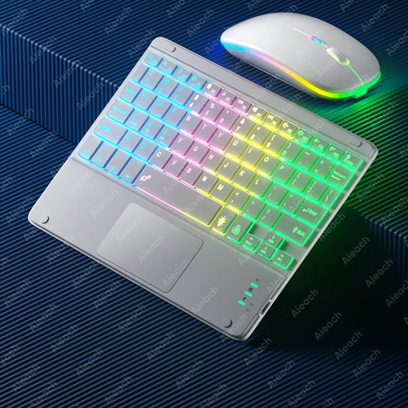 CAOX Bluetooth Wireless Keyboard Backlit with Touchpad Rechargeable ...