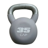 CAP, 35lb Neoprene Coated Kettlebell, Gray - Walmart.com