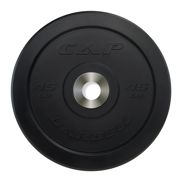 CAP 45 lb Olympic Bumper Plate, Black - Walmart.com