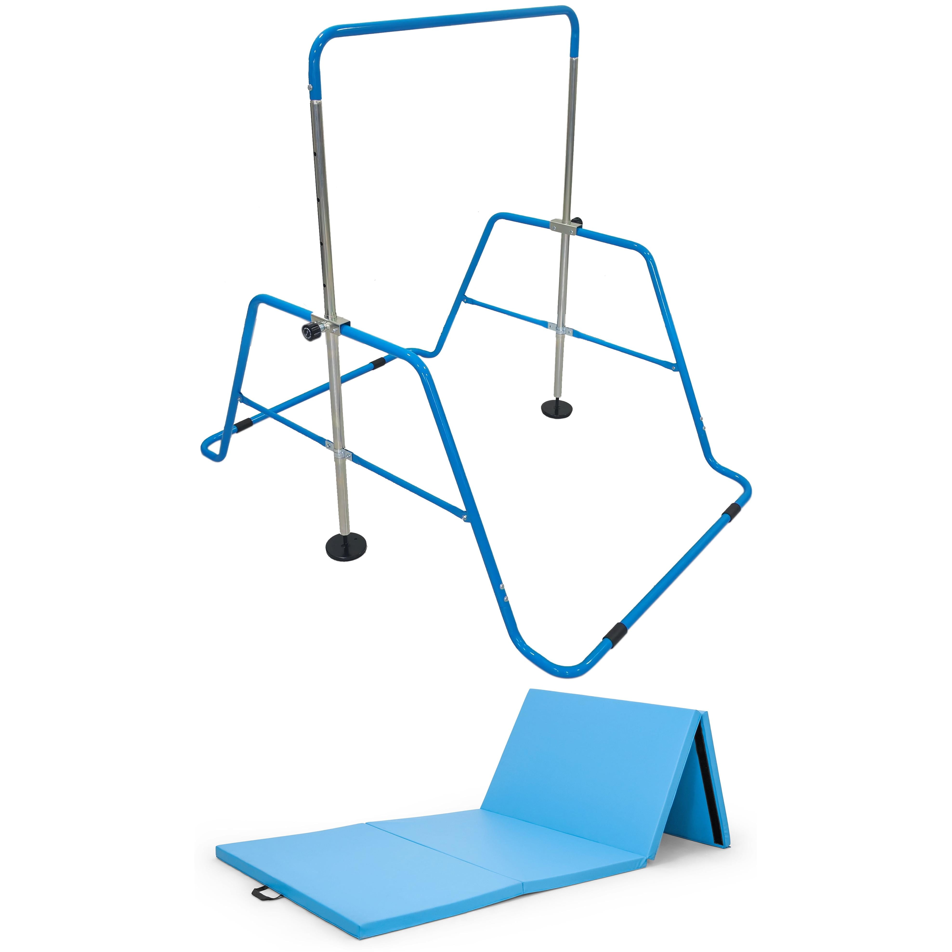 CAP Adjustable Height Horizontal Gymnastics Bar for Kids, Blue and CAP ...
