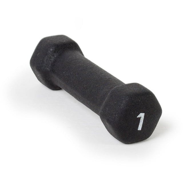 CAP Barbell, 1lb Black Neoprene Dumbbell, Single - Walmart.com