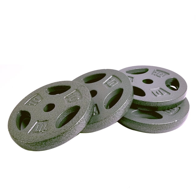 CAP Barbell, 40 lb Standard 1" Weight Plate Set, (10 lb x 4) - Walmart ...