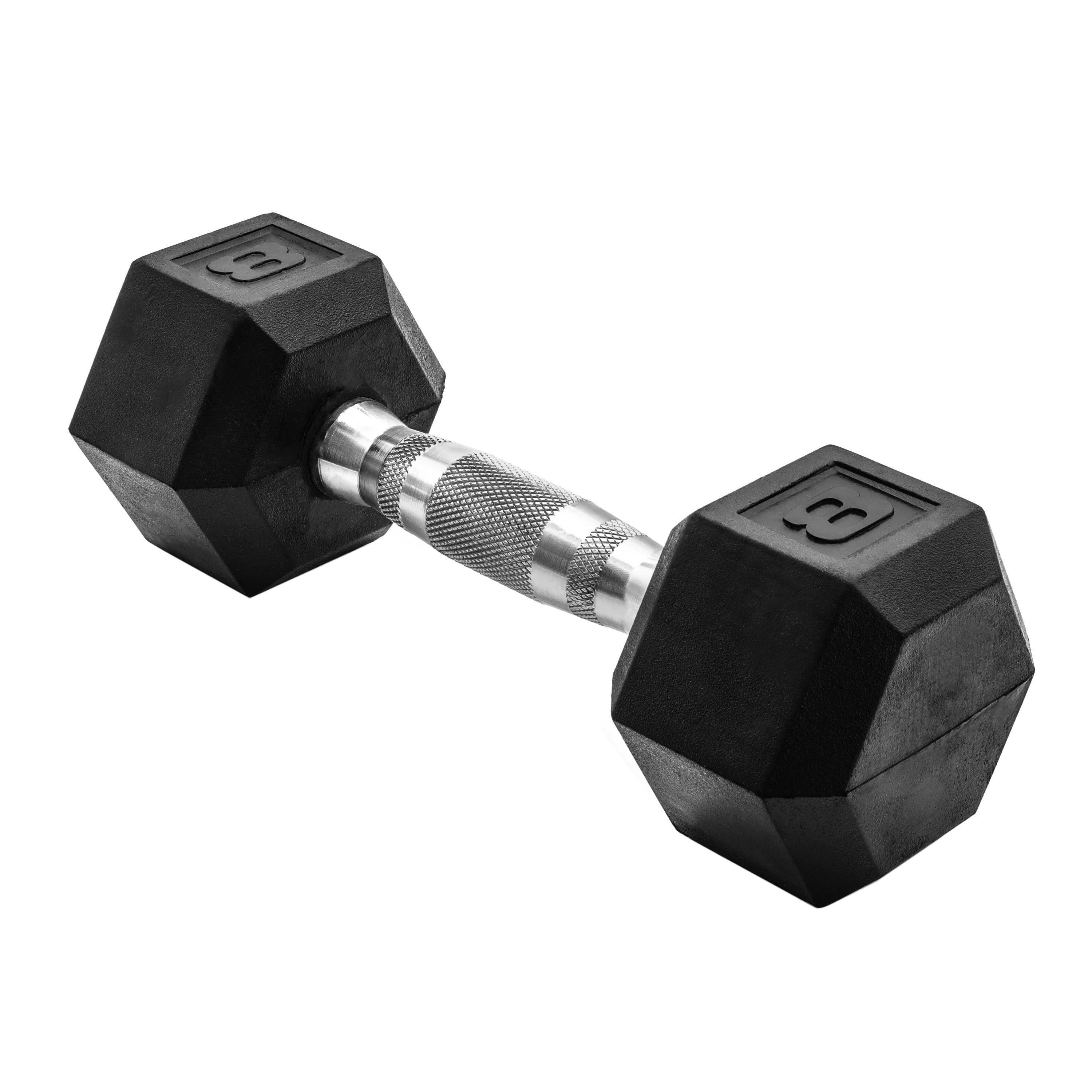 CAP Barbell, 8lb Rubber Hex Dumbbell, Single - Walmart.com