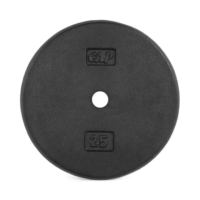 CAP Barbell Standard Cast Iron Weight Plate, 25 Lbs., Black - Walmart.com