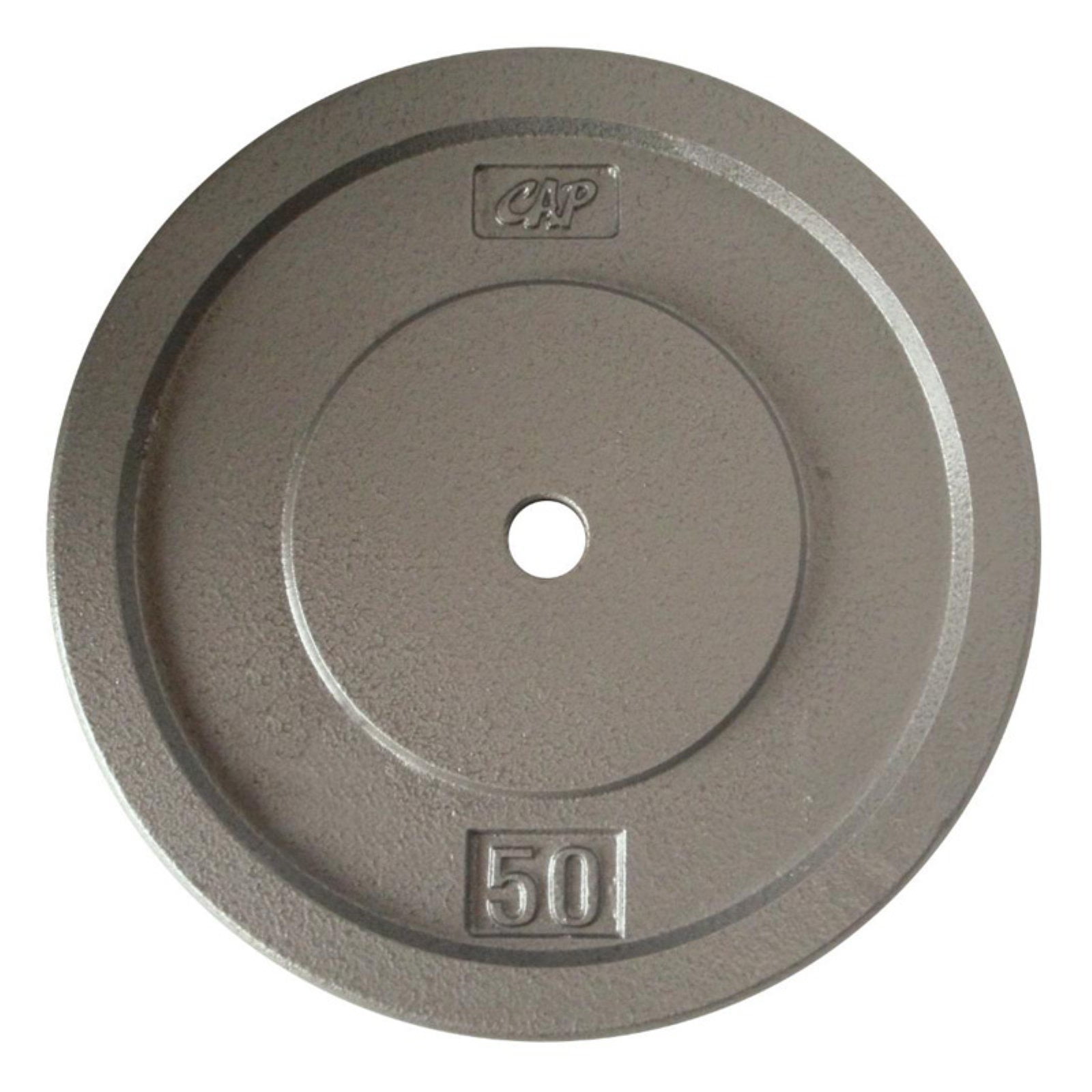 CAP Barbell Standard Cast Iron Weight Plate, 50 Lbs., Gray - Walmart.com