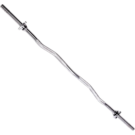 CAP Barbell Standard Threaded Solid Easy Curl Bar, 47-Inch, Chrome ...
