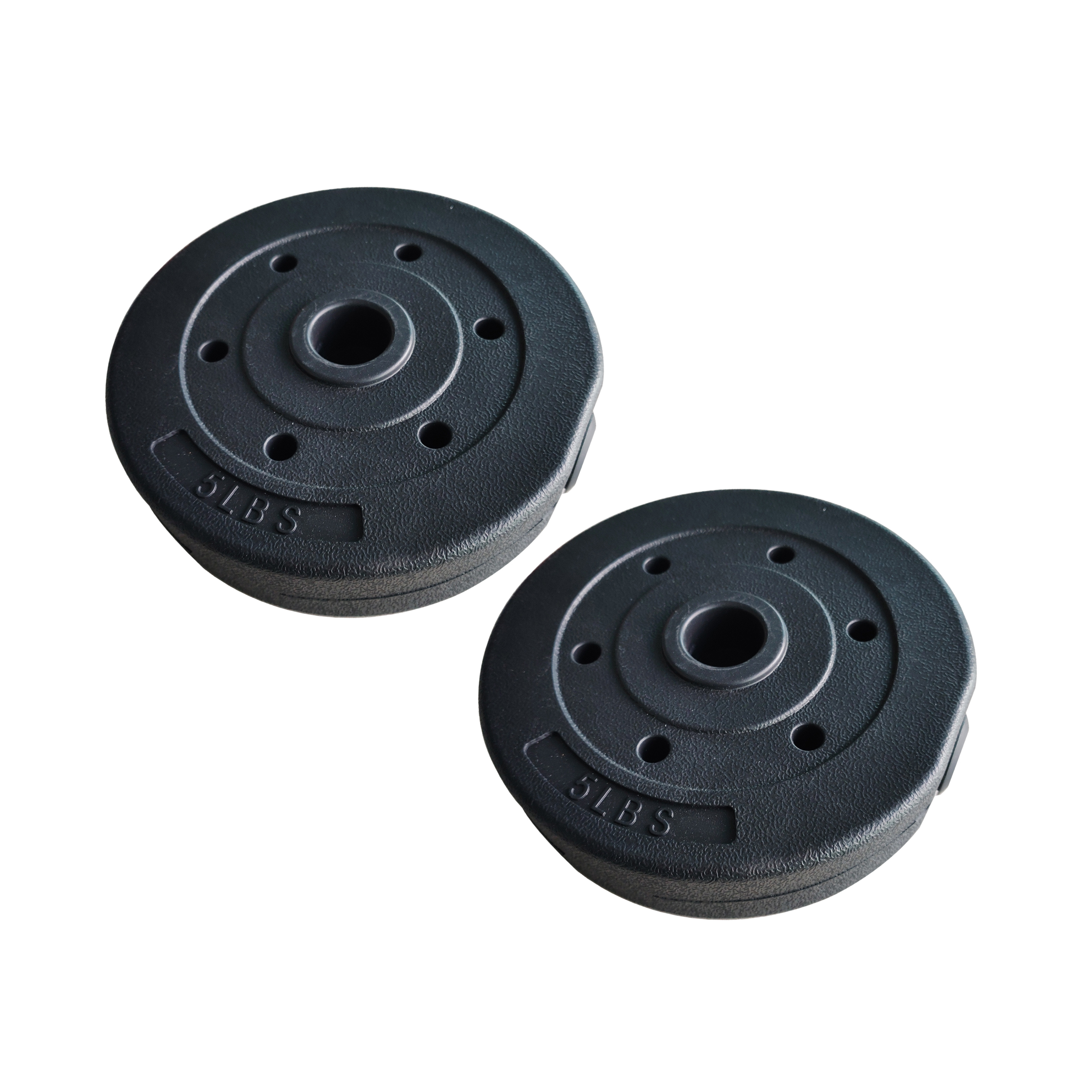 CAP 50 lb Rubber Hex Dumbbell Weight Set, Includes 2 x 5lb, 2 x 20lb ...