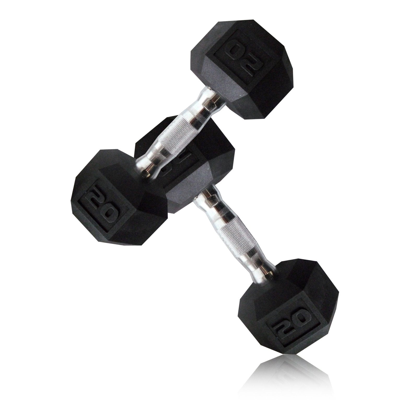 CAP Barbell Coated Hex Dumbbells, 20 lb Pair, Ergonomic Hand Grips ...
