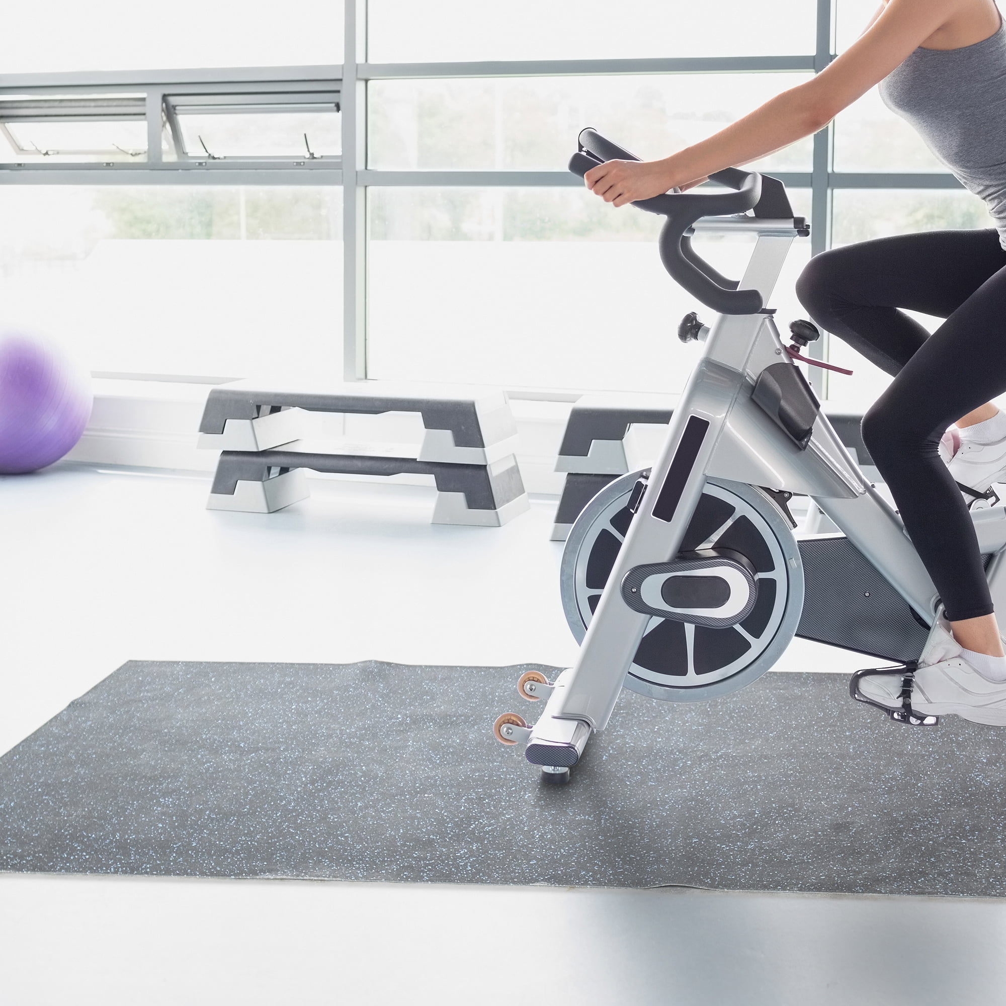 CAP Recycled Rubber Roll-Up Equipment Mat, Black, Lightweight, Water ...