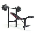 CAP Strength Adjustable Standard Combo Weight Bench with Rack and Leg ...