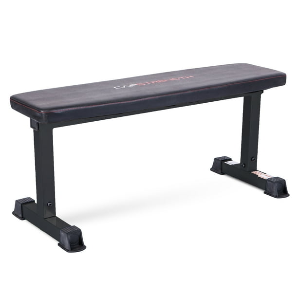CAP Strength Flat Utility Weight Bench (600 lb Weight Capacity), Black ...