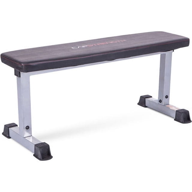 CAP Strength Flat Utility Weight Bench (600 lb Weight Capacity), Gray ...