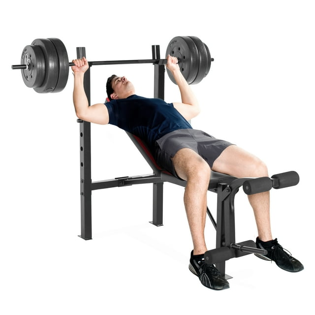 CAP Strength Standard Combo Bench with 100 lb Weight Set - Walmart ...
