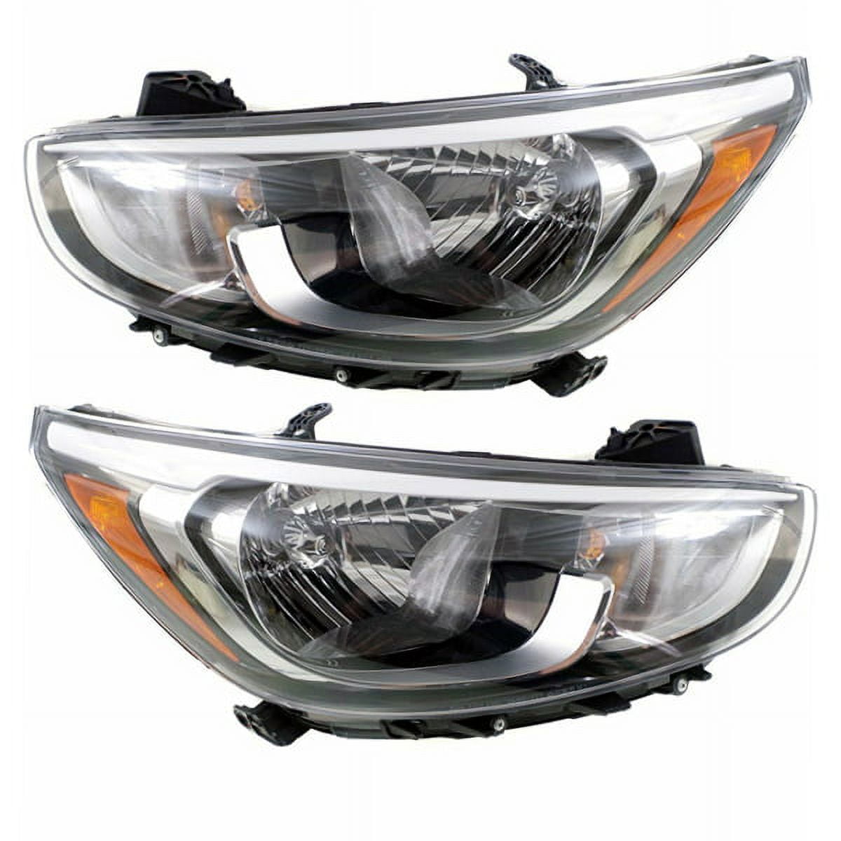 CAPA For 15-17 Accent Front Halogen Headlight Headlamp w/Bulb w/o LED ...