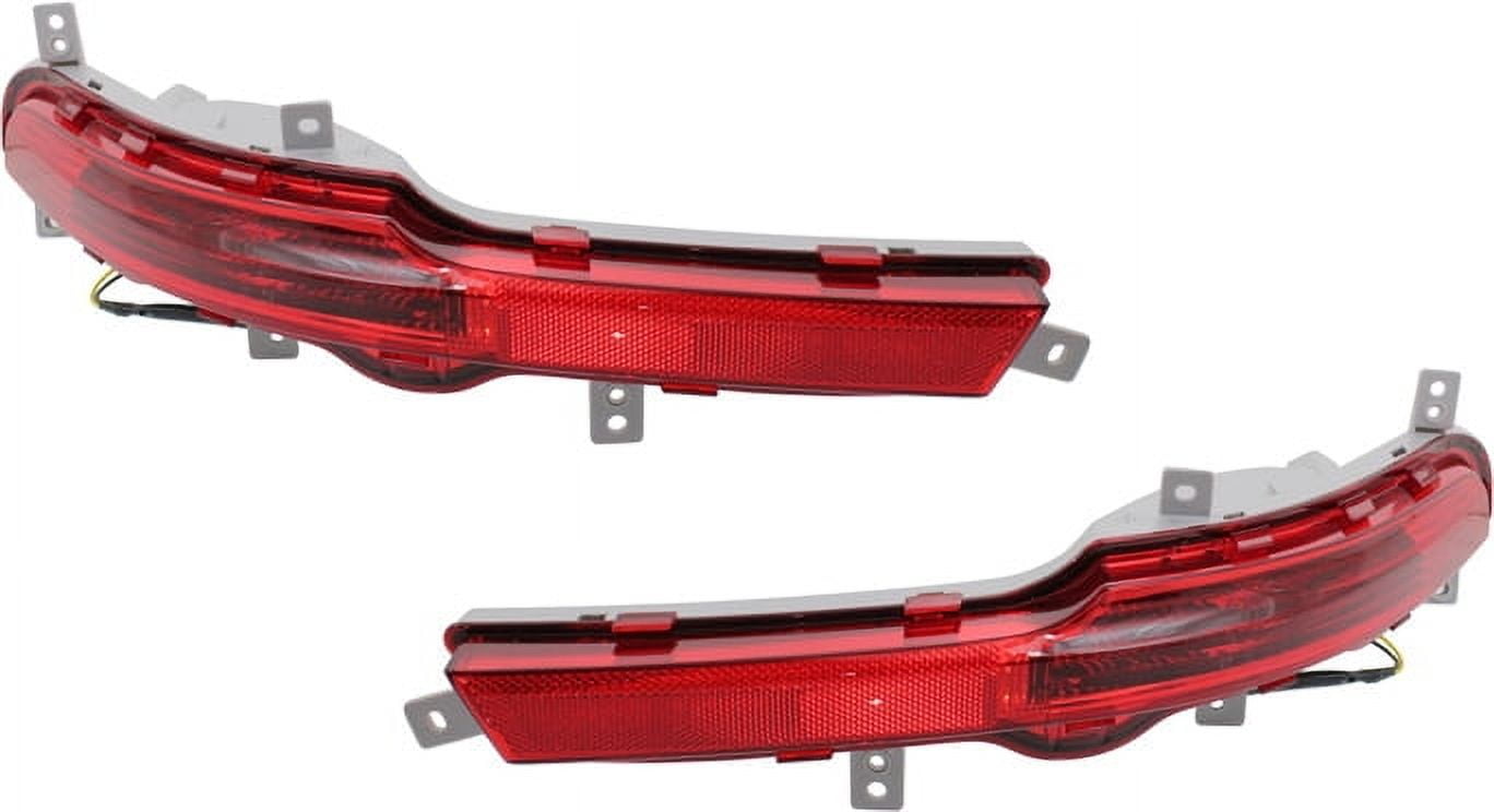 CAPA For 2011-2016 Sportage Bumper Reflector Rear Red Plastic SET PAIR - Walmart.com