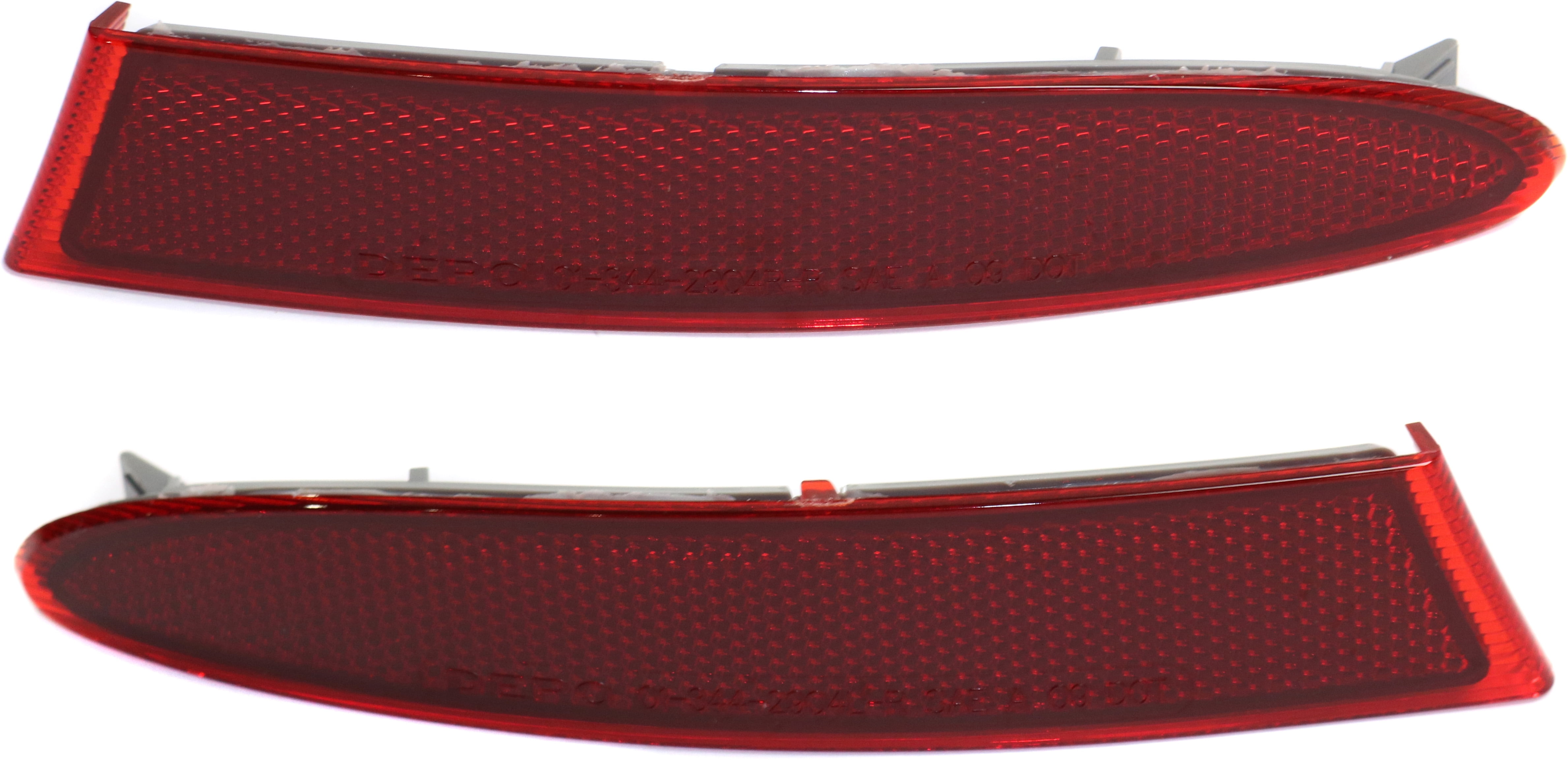 CAPA For 2011-2017 X3 Bumper Reflector Rear Red Plastic SET PAIR - Walmart.com