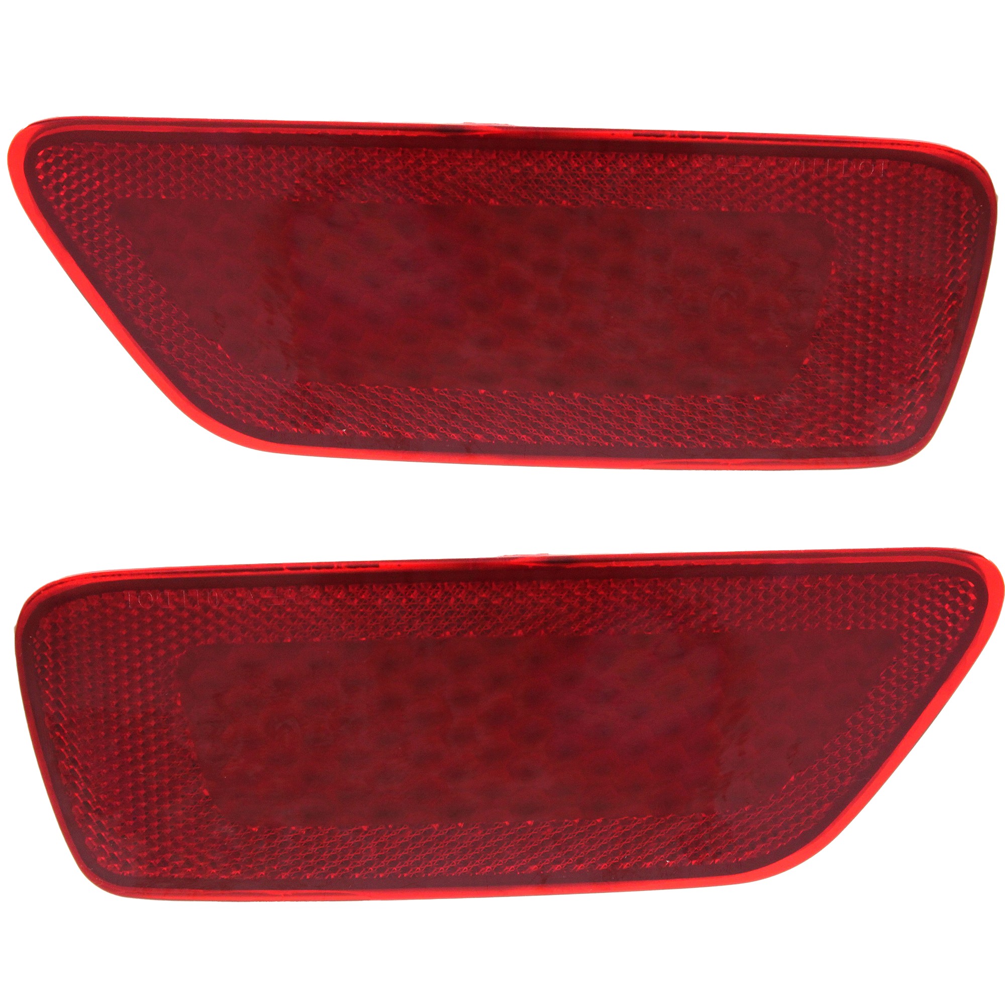 CAPA For 2011-2021 Grand Cherokee Bumper Reflector Rear Red Plastic SET PAIR - Walmart.com