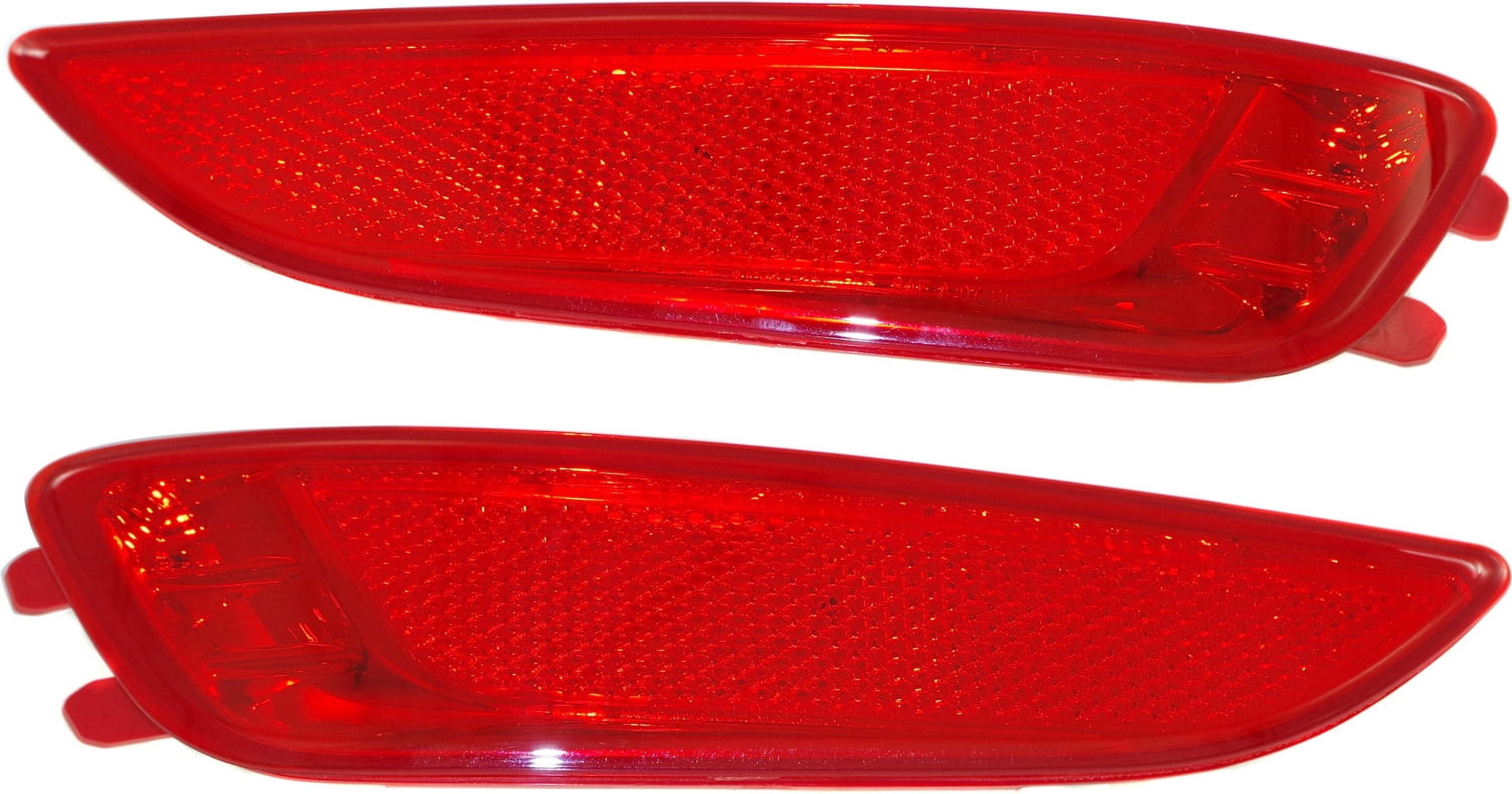 CAPA For 2012-2017 Accent Bumper Reflector Rear Red Plastic SET PAIR - Walmart.com