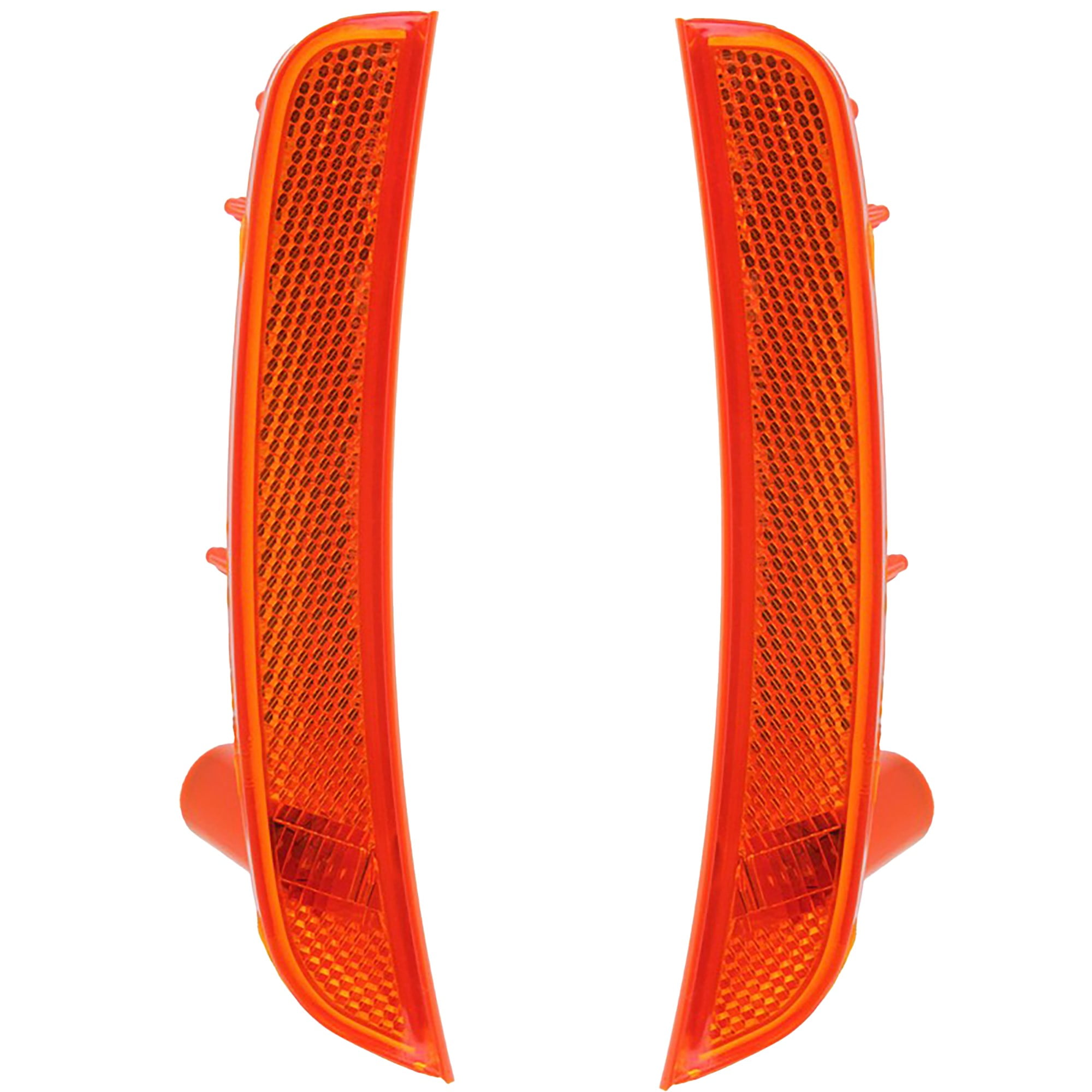 CAPA For 2012-2019 500 Marker Front Amber Plastic SET PAIR - Walmart.com