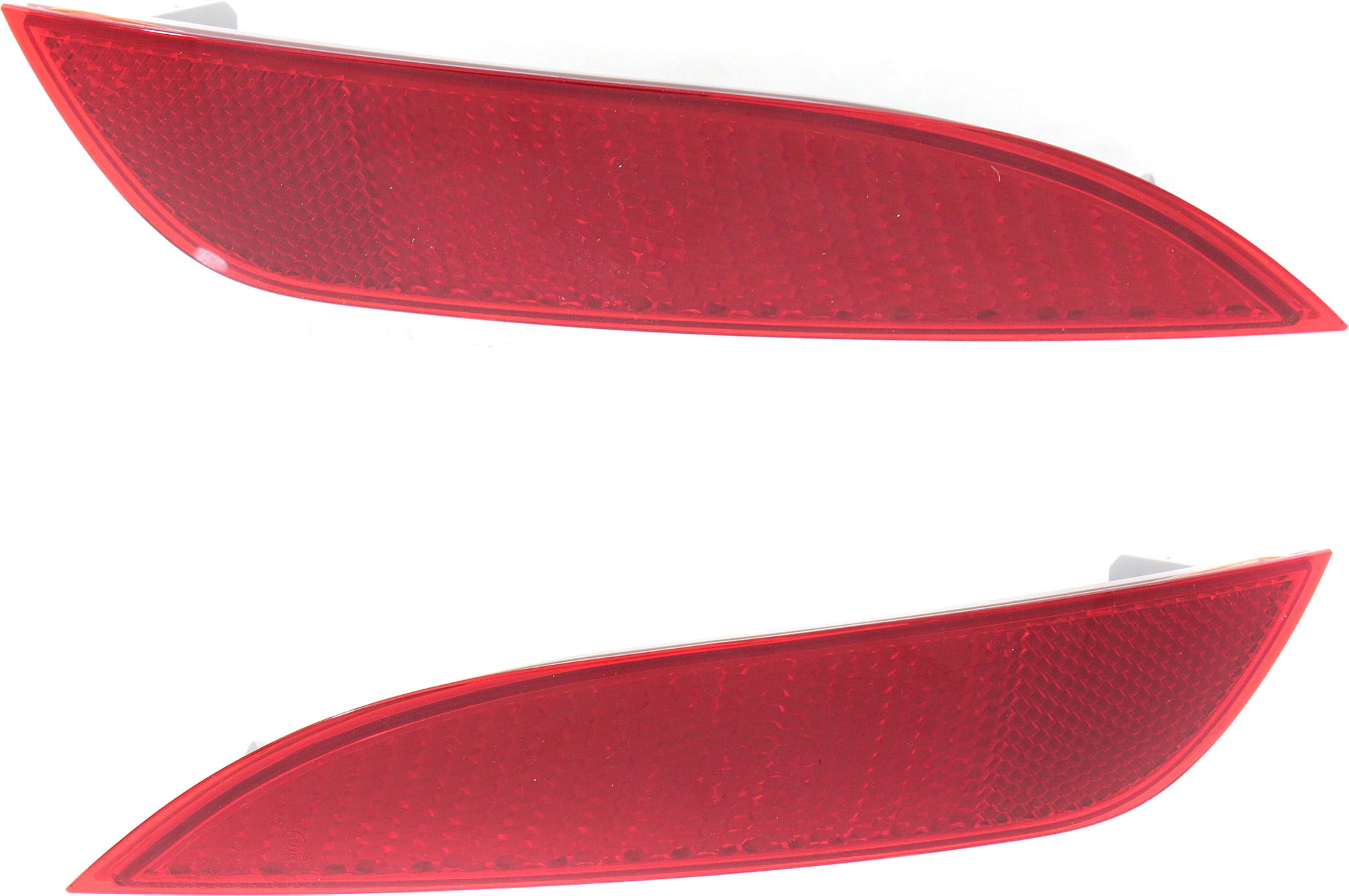 CAPA For 2015-2018 Focus Bumper Reflector Rear Red Plastic SET PAIR - Walmart.com
