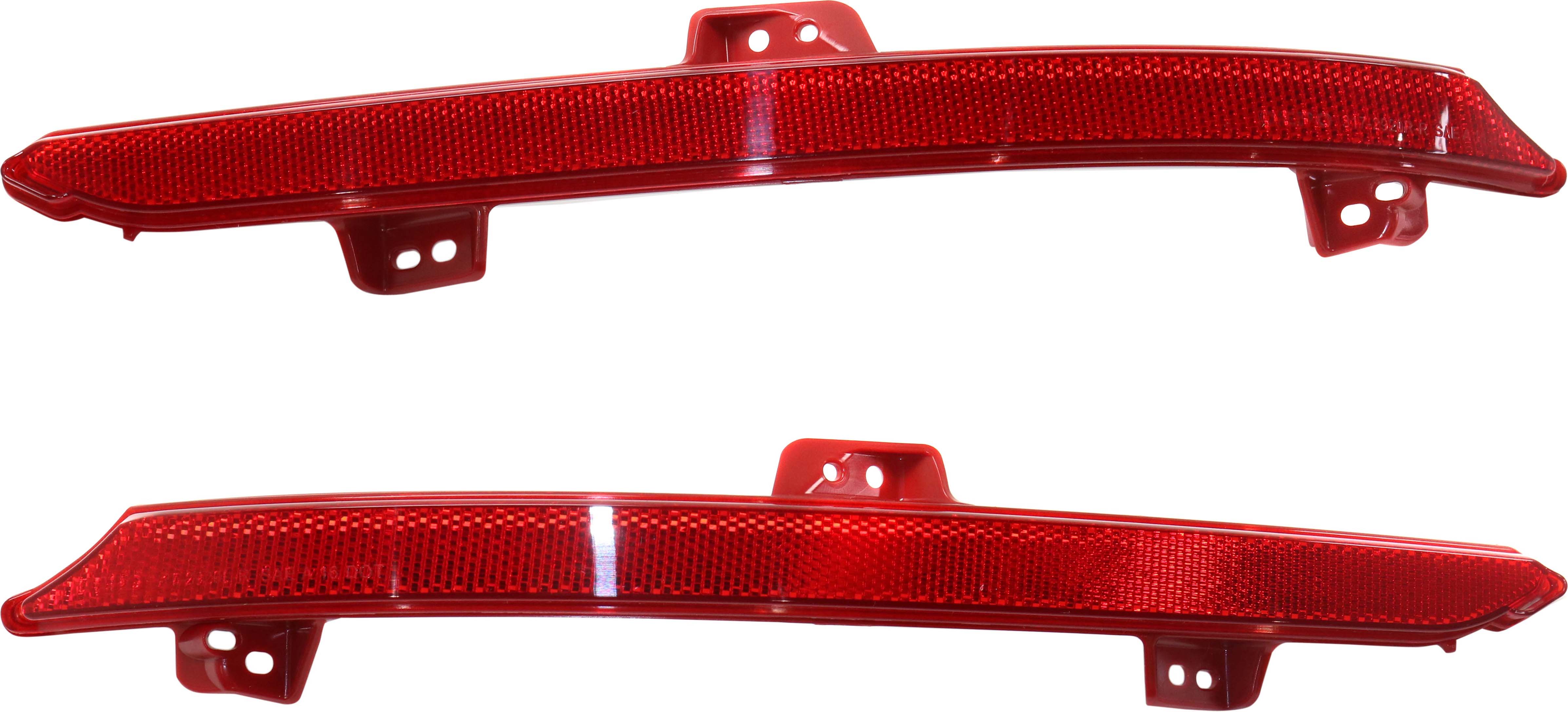 CAPA For 2018-2022 Accord Bumper Reflector Rear Red Plastic SET PAIR - Walmart.com
