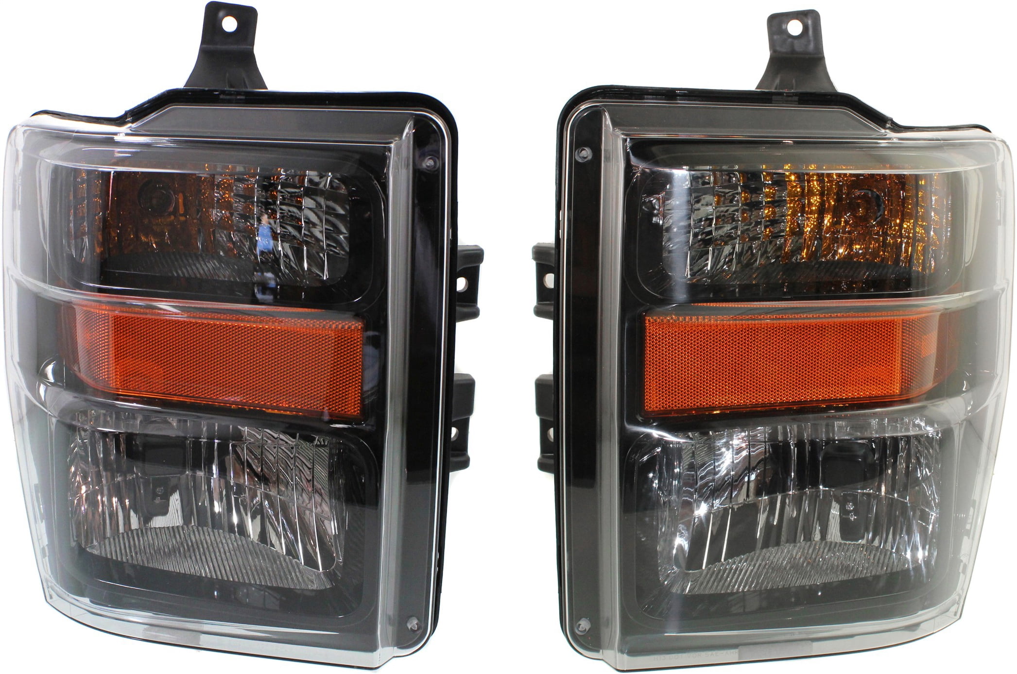 CAPA For F250 F350 Front Headlight Headlamp Light w/Bulb Smoked Lens ...