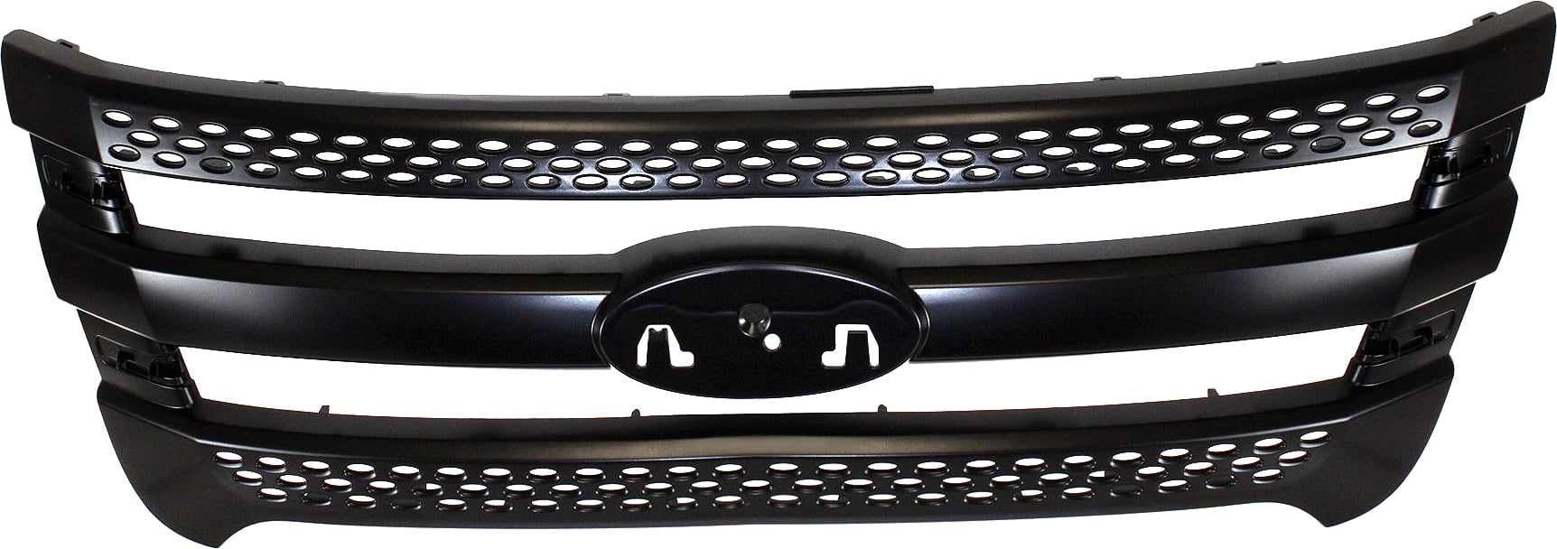 CAPA for 2011-2015 EXPLORER Front Grille Assembly Black Plastic ...
