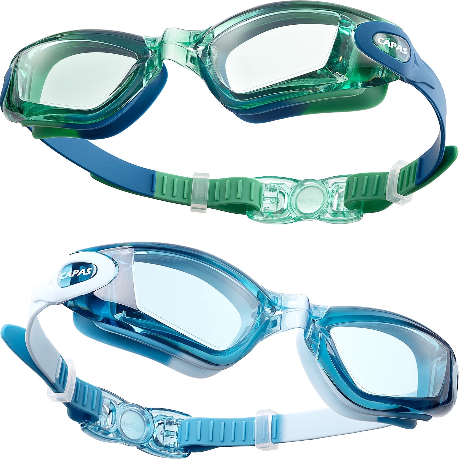 CAPAS Kids Swim Goggles, Pack of 2 Waterproof Anti-Fog Anti-UV Water ...