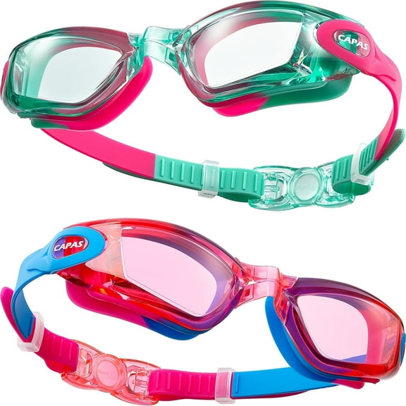 Euaioeiu Kids Swim Goggles Large Frame HD Waterproof Anti-Fog UV ...