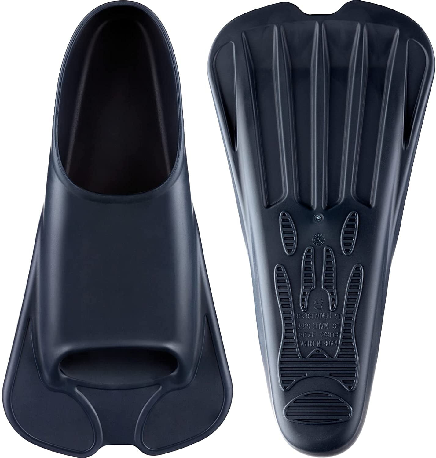 CAPAS Swim Training Fins Comfortable Silicone Lap Swimming Short Blade ...