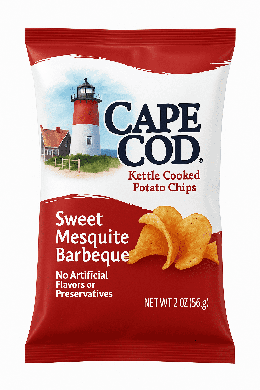 CAPE COD KETTLE COOKED POTATO CHIPS – SWEET MESQUITE BARBEQUE – 6CT × ...