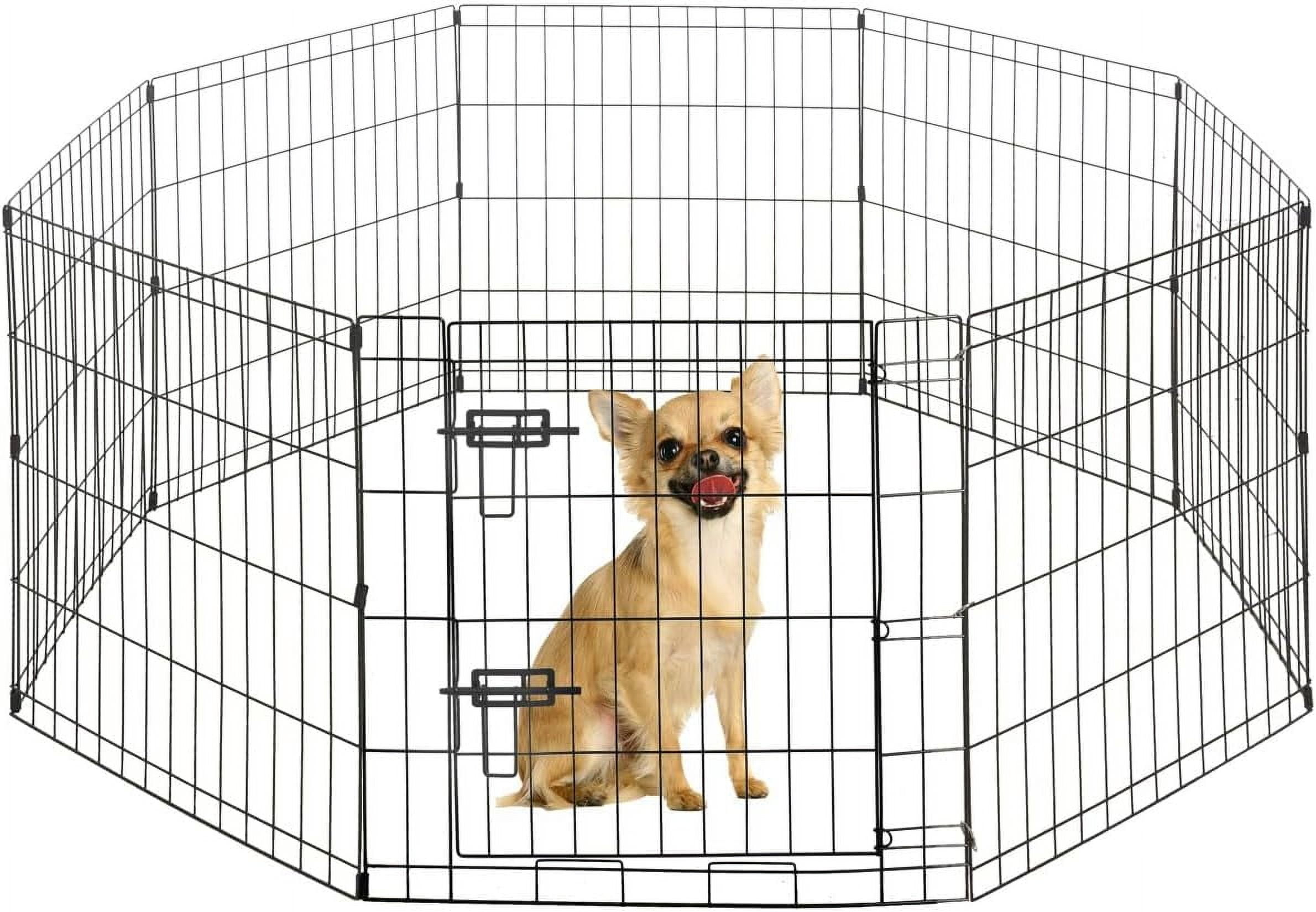 CAPHAUS 24 Inch Height Small Bold Metal Foldable Heavy-Duty Pet Playpen ...