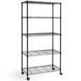 CAPHAUS Heavy Duty 5-Tier Adjustable Wire Rack, Metal Storage Shelves, Utility Garage Organizer ...