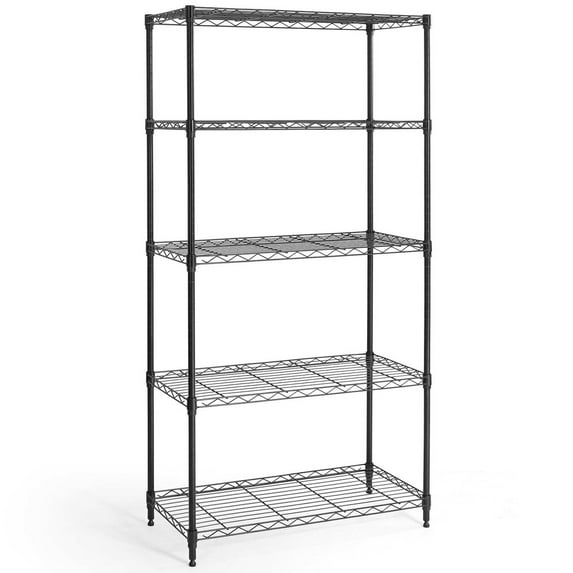 CAPHAUS 3/4/5-Tier Adjustable Height Wire Shelving Unit, Wire Rack Shelving, Metal Steel Storage ...