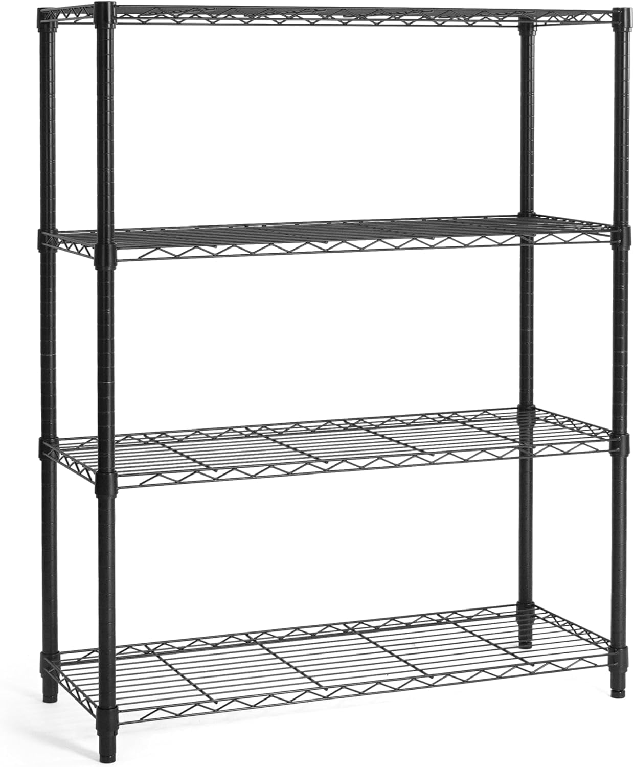 CAPHAUS 4-Tier Adjustable Height Wire Shelving Unit, Wire Rack Shelving, Metal Steel Storage ...