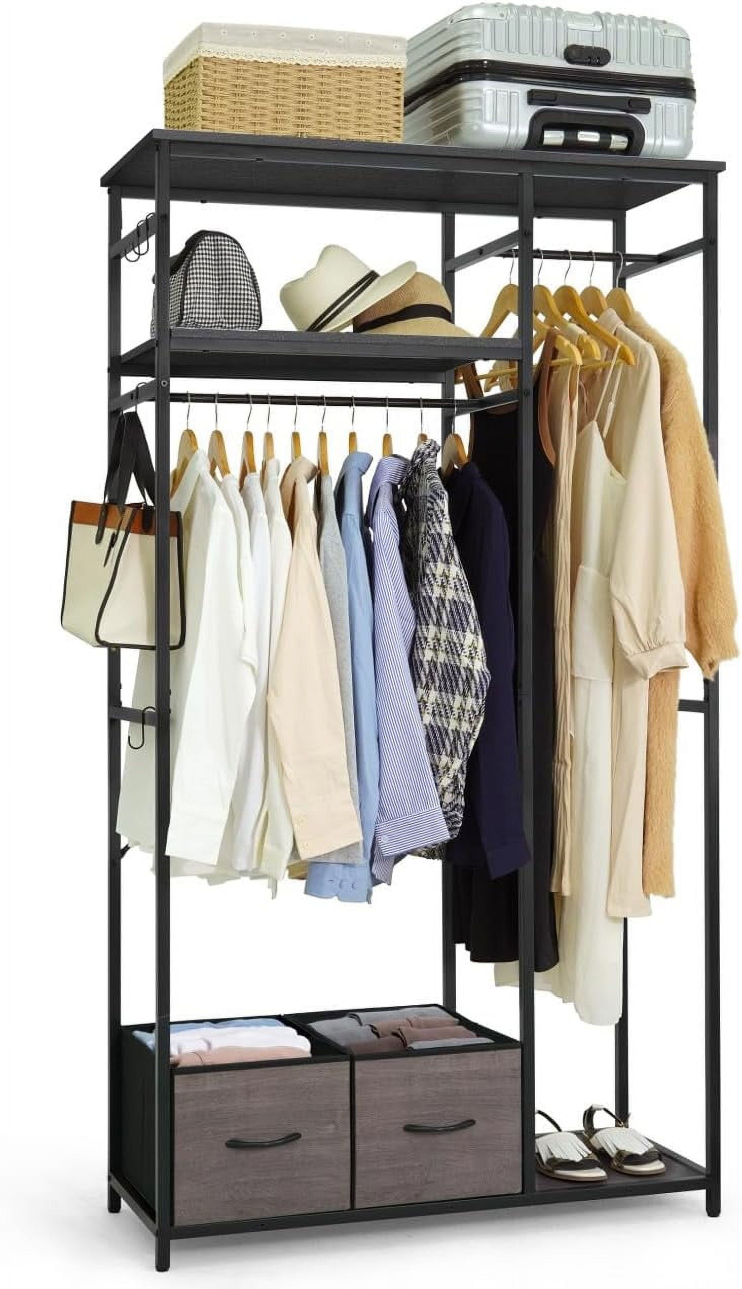 CAPHAUS 550lbs Capacity Garment Rack for Hanging Clothes, Heavy Duty ...
