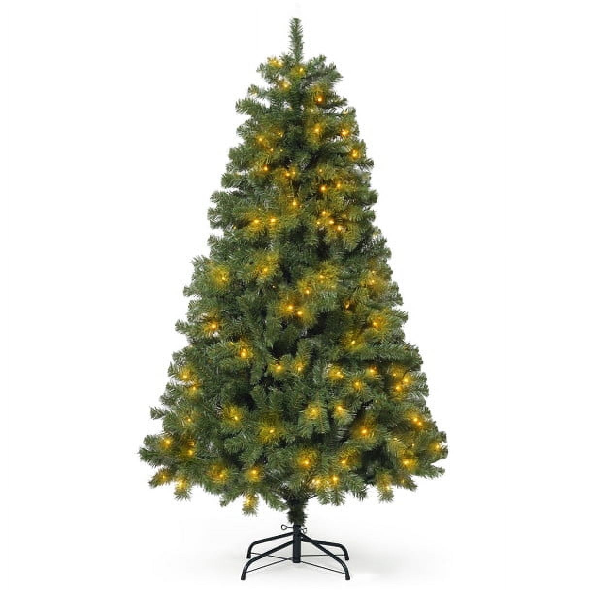 CAPHAUS 6 Feet Premium Full Artificial Pre-lit Christmas Tree w/ 250 ...