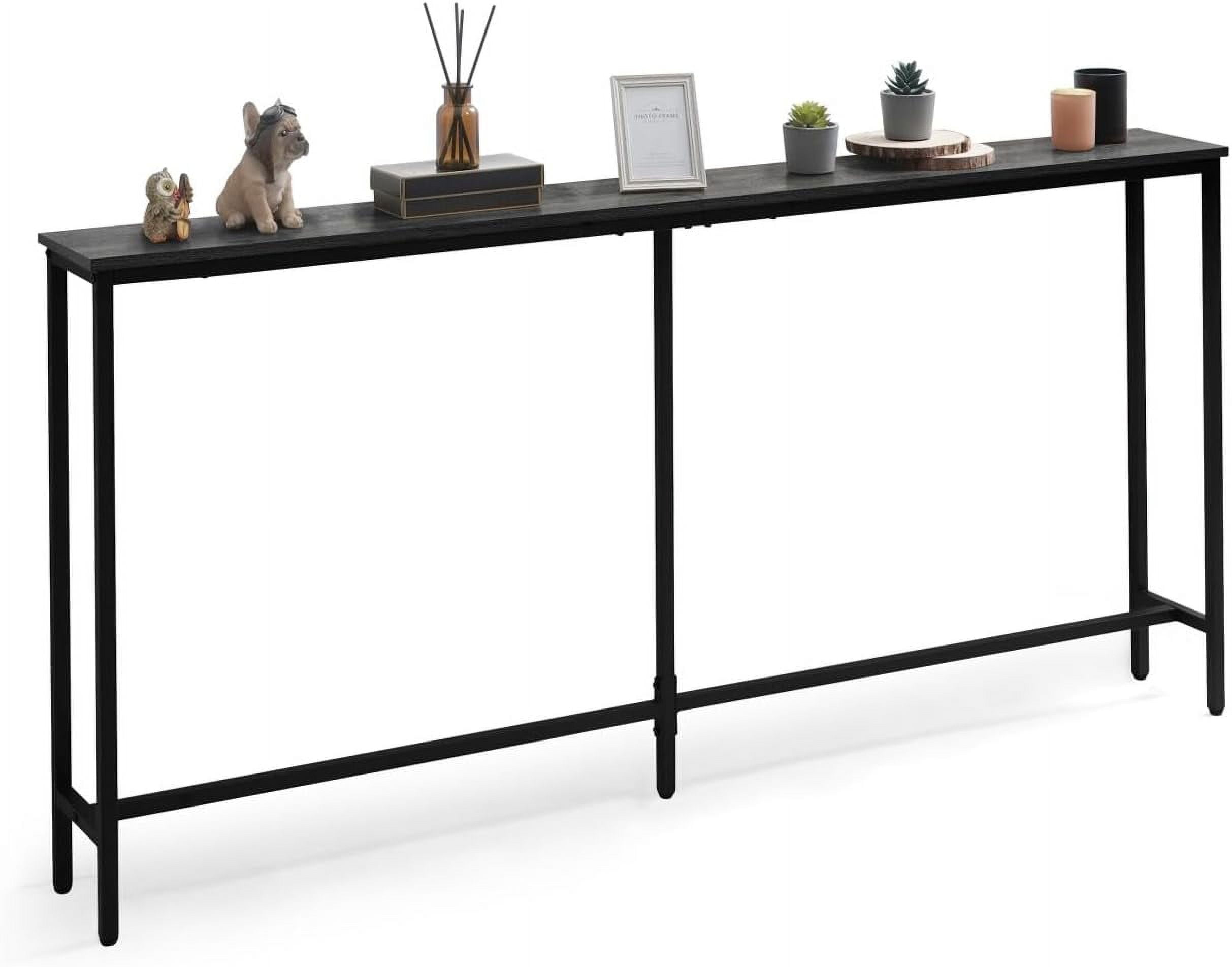 CAPHAUS Wood Composite Console Table, Grey Oak - Walmart.com