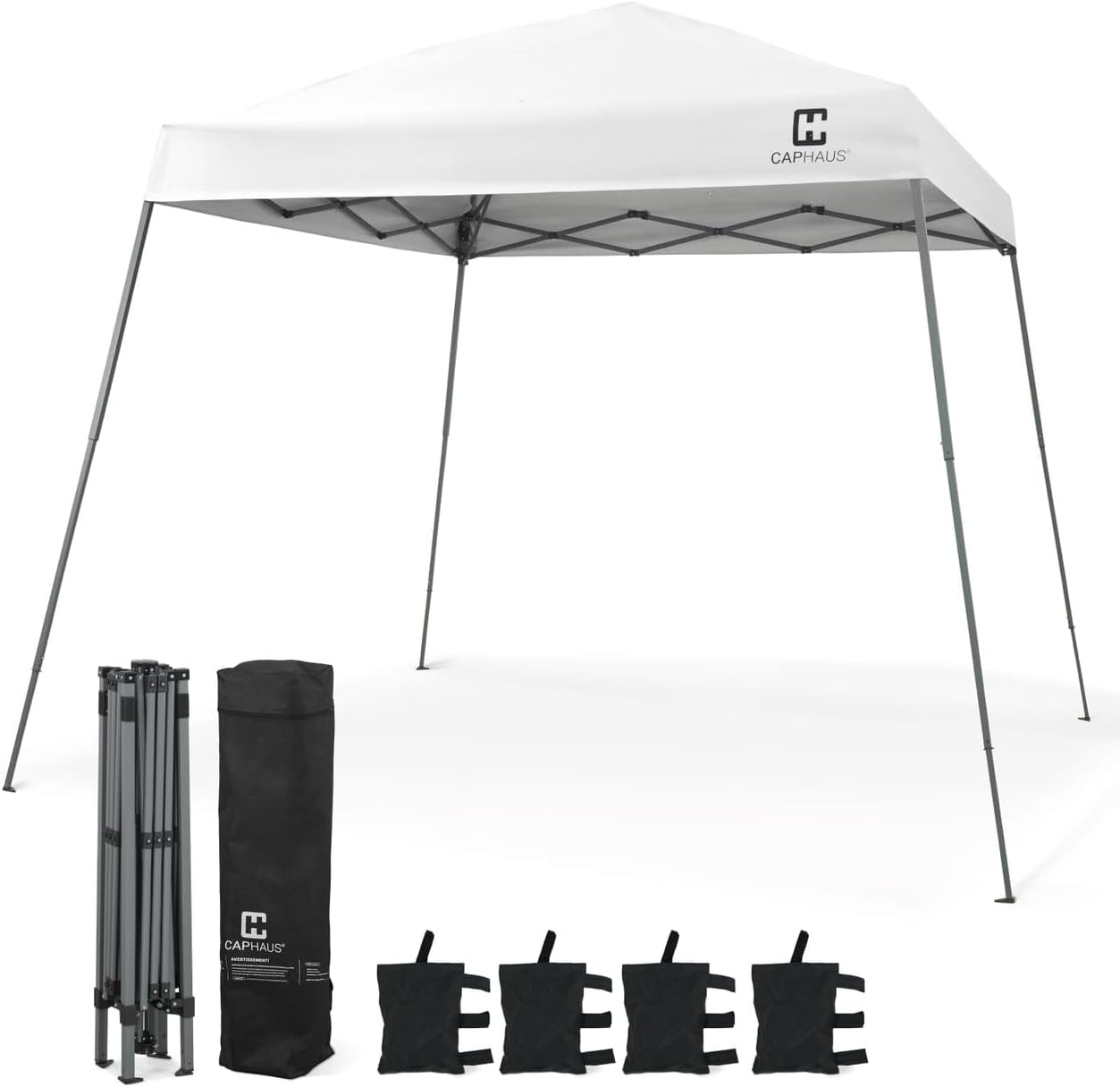 CAPHAUS 8ft x 8ft Top Heavy-Duty Commercial Grade Pop Up Canopy Tent ...