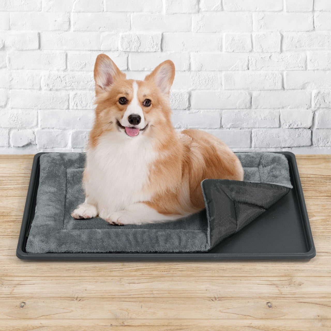 CAPHAUS Dog Pad with Tray for 30-Inch Crate, Mat with Non-Slip Bottom ...