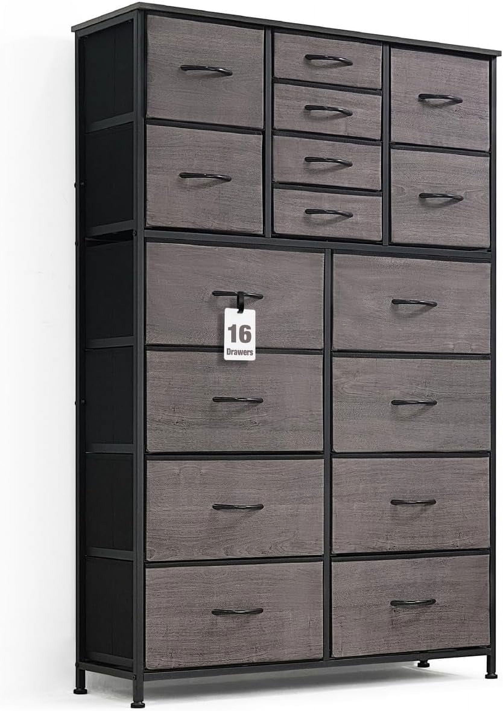 CAPHAUS Drawer Storage Tower w/ 16 Fabric Bins, Office Drawer, Sorting ...